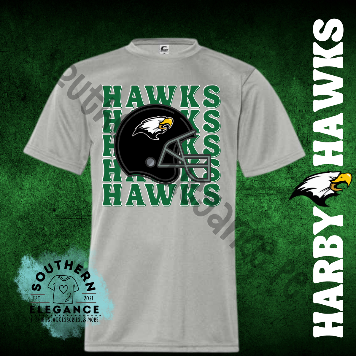 Hawk Football Helmet Stack – Southern Elegance PE